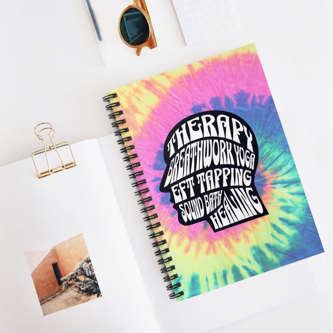 Therapy Journal Healing Era Notebook Tie Dye Mindfulness Breathwork EFT ...