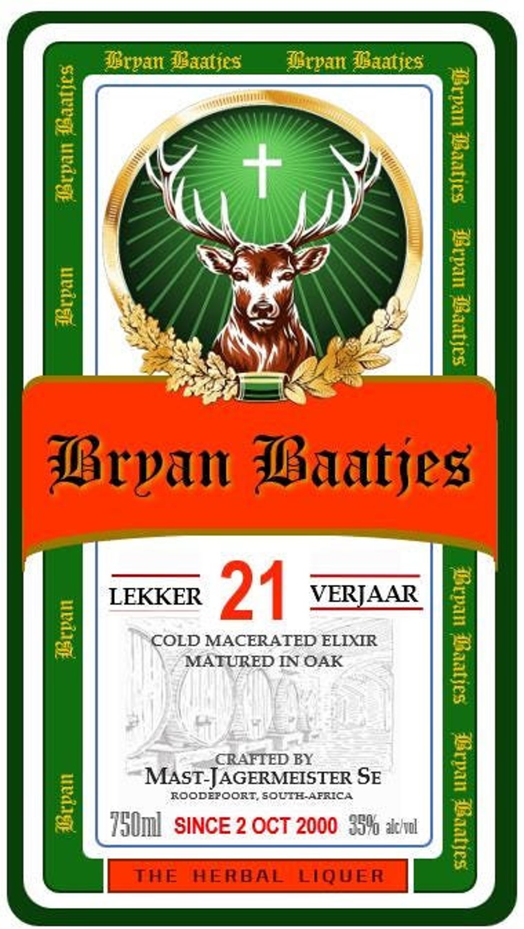 Digital Print, Personalized Bottle Lable, Jagermeister - Etsy