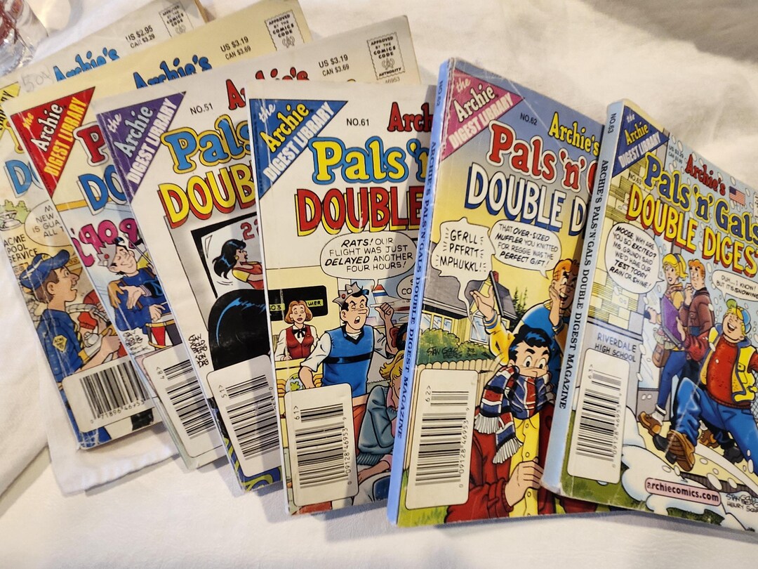 6 Archie Comic Books - Pals & Gals Double Digests #36, 48, 51, 61, 62 ...