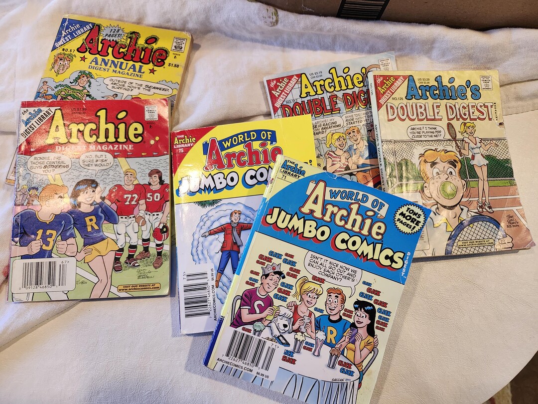 6 Archie Comic Books - 2 Archies Double Digest #117, 126, 2 Archie ...