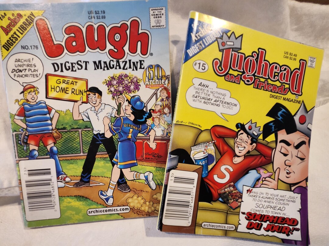 Two Archie Comic Books - Jughead and Friends #15 & Laugh Digest #176 - Etsy