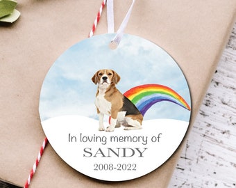 Beagle Memorial Ornament - Etsy