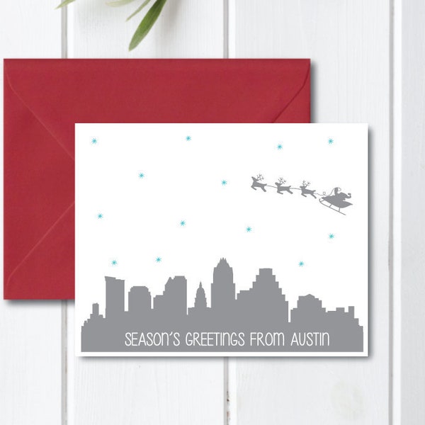 Texas Christmas Card - Etsy
