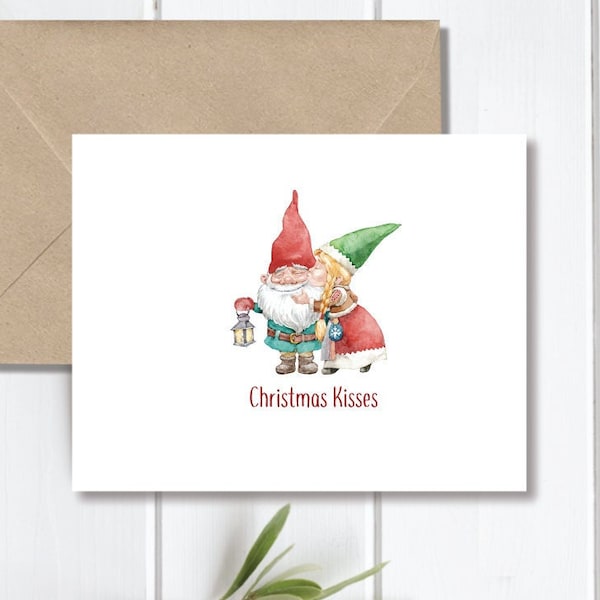 Gnome Christmas Card - Etsy