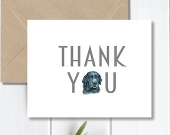 Black Lab Thank You Cards - Etsy