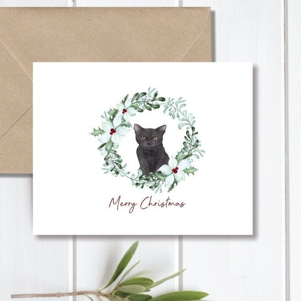 Cat Christmas Cards - Etsy