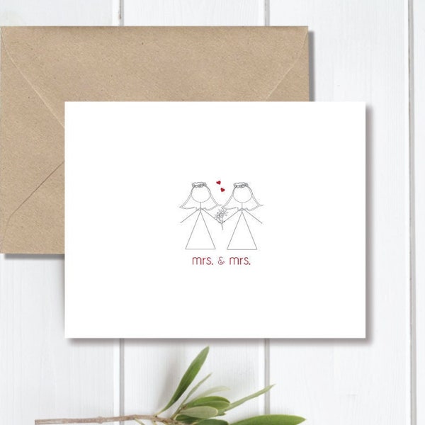 Thank You Cards Lesbian Wedding Etsy