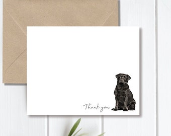 Black Labrador Retriever Dog Note Cards Stationery Set of 10 Cards in ...
