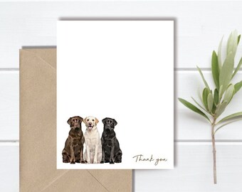 Labrador Retriever Labrador Retriever Cards Thank You Thank - Etsy