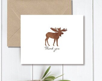 Moose Note Cards Stationery Set of 10 Cards With Matching Envelopes - Etsy