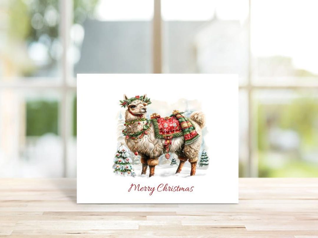 Christmas Cards, Holiday Cards, Llama Christmas Cards, Llama, Llamas ...