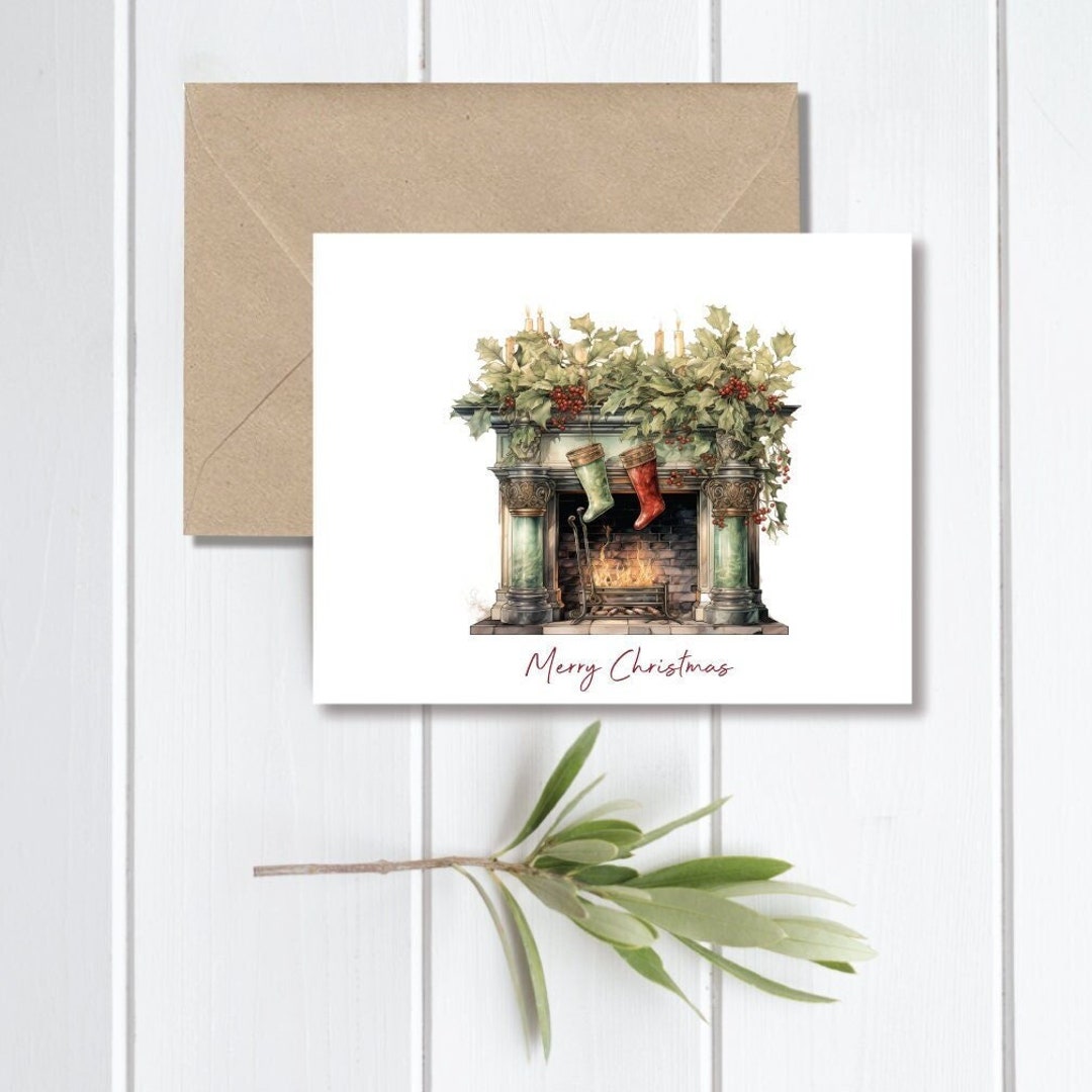 Christmas Cards, Fireplace Christmas Cards, Christmas Cards, Holiday ...