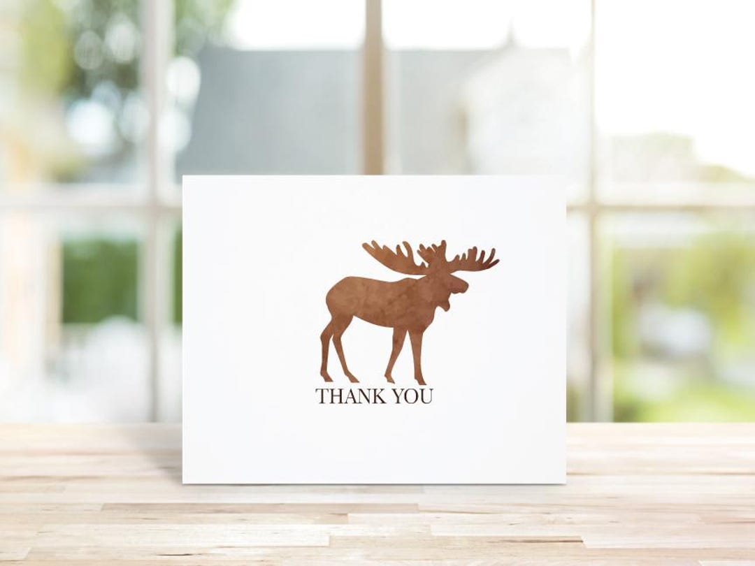 Moose Thank You Cards, Moose Note Cards, Moose, Moose Cards, Canada ...
