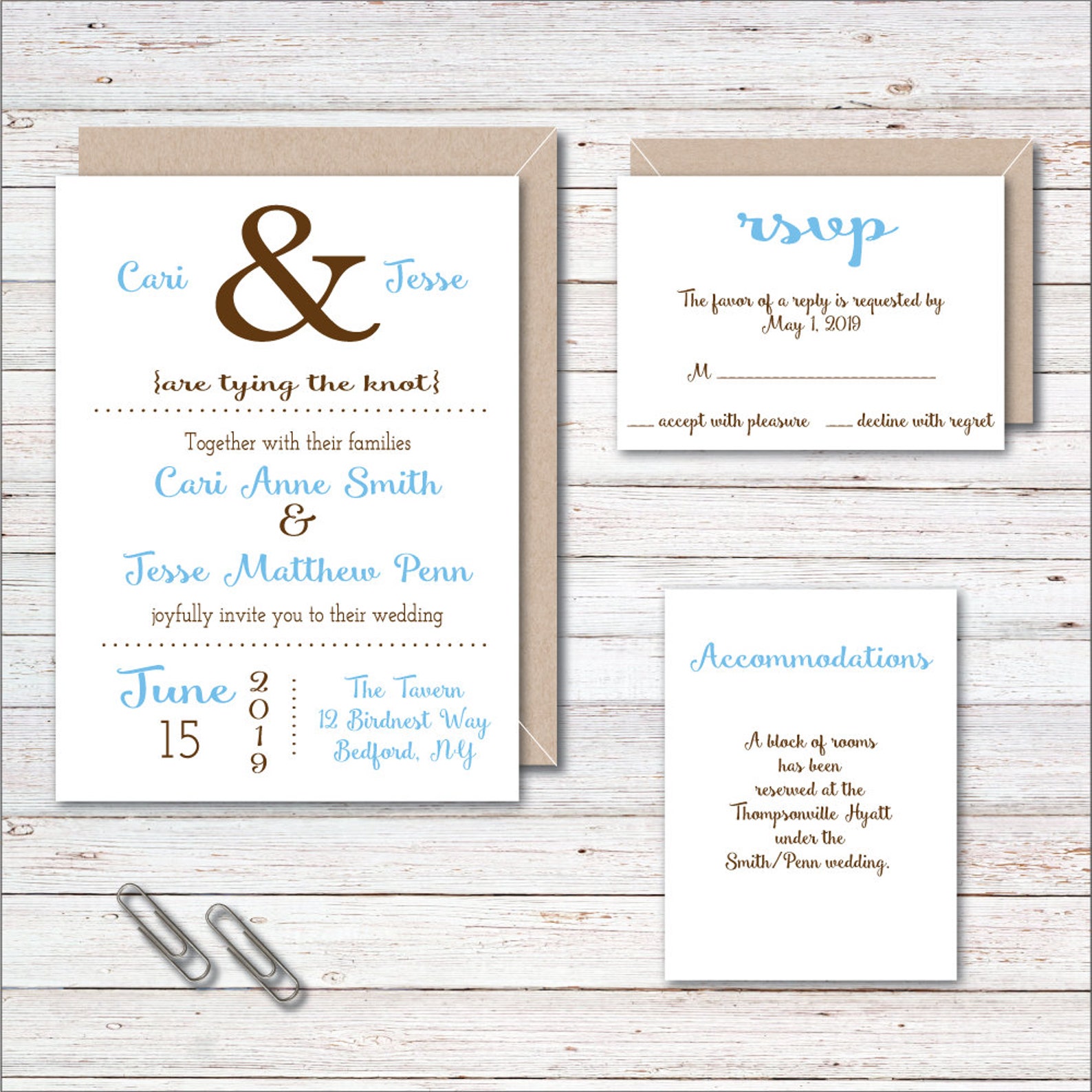 Ampersand Wedding Invitations Rustic Wedding Invitations - Etsy