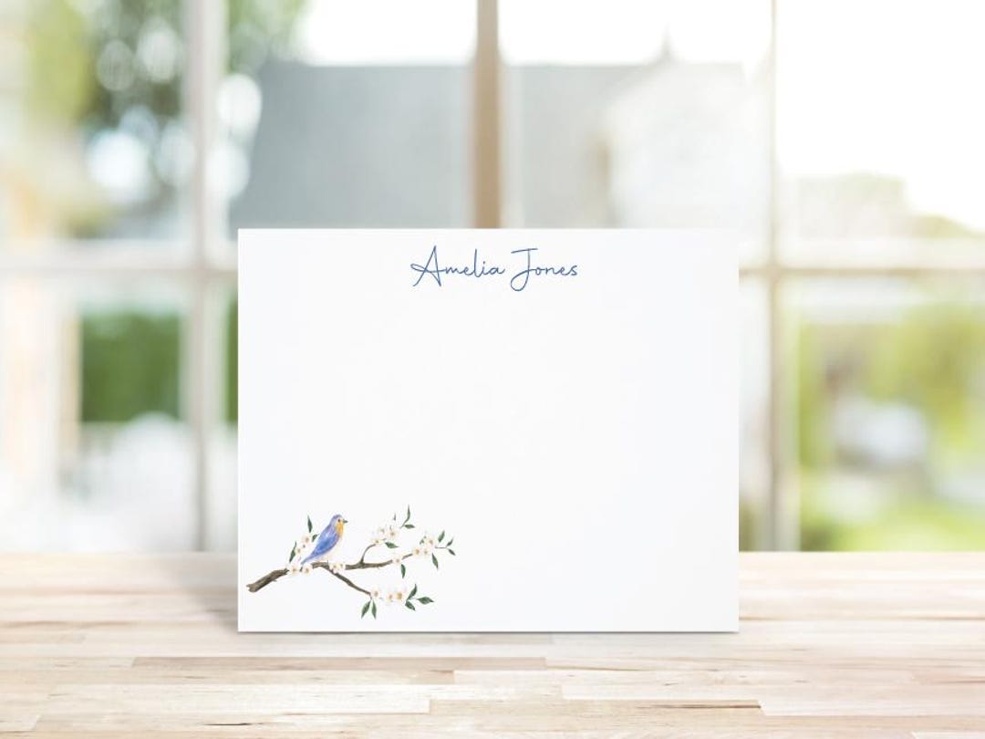 Blue Bird, Blue Bird Note Cards, Bird Stationery, Bird Note Cards, Note ...