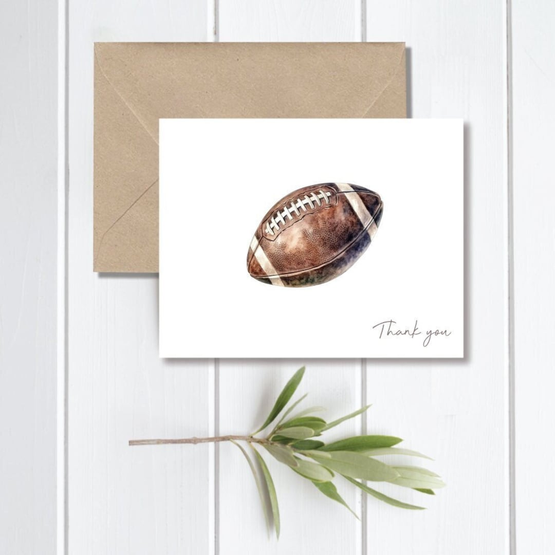 Thank You Cards, Football Themed Cards, Football Thank You Cards ...
