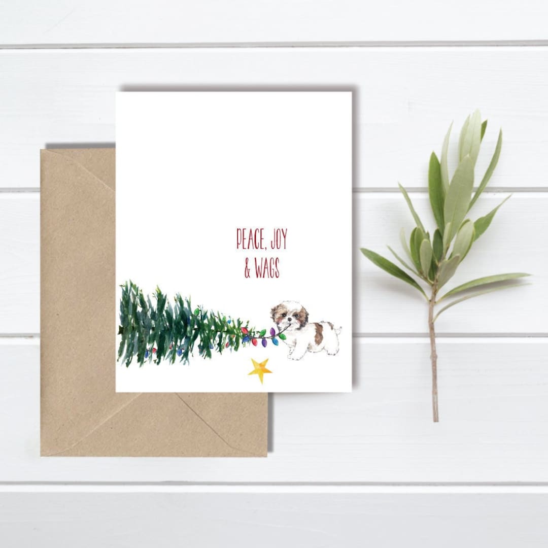 Dog Christmas Cards, Holiday Card Set, Dogs, Dog Stationery, Dog Cards ...