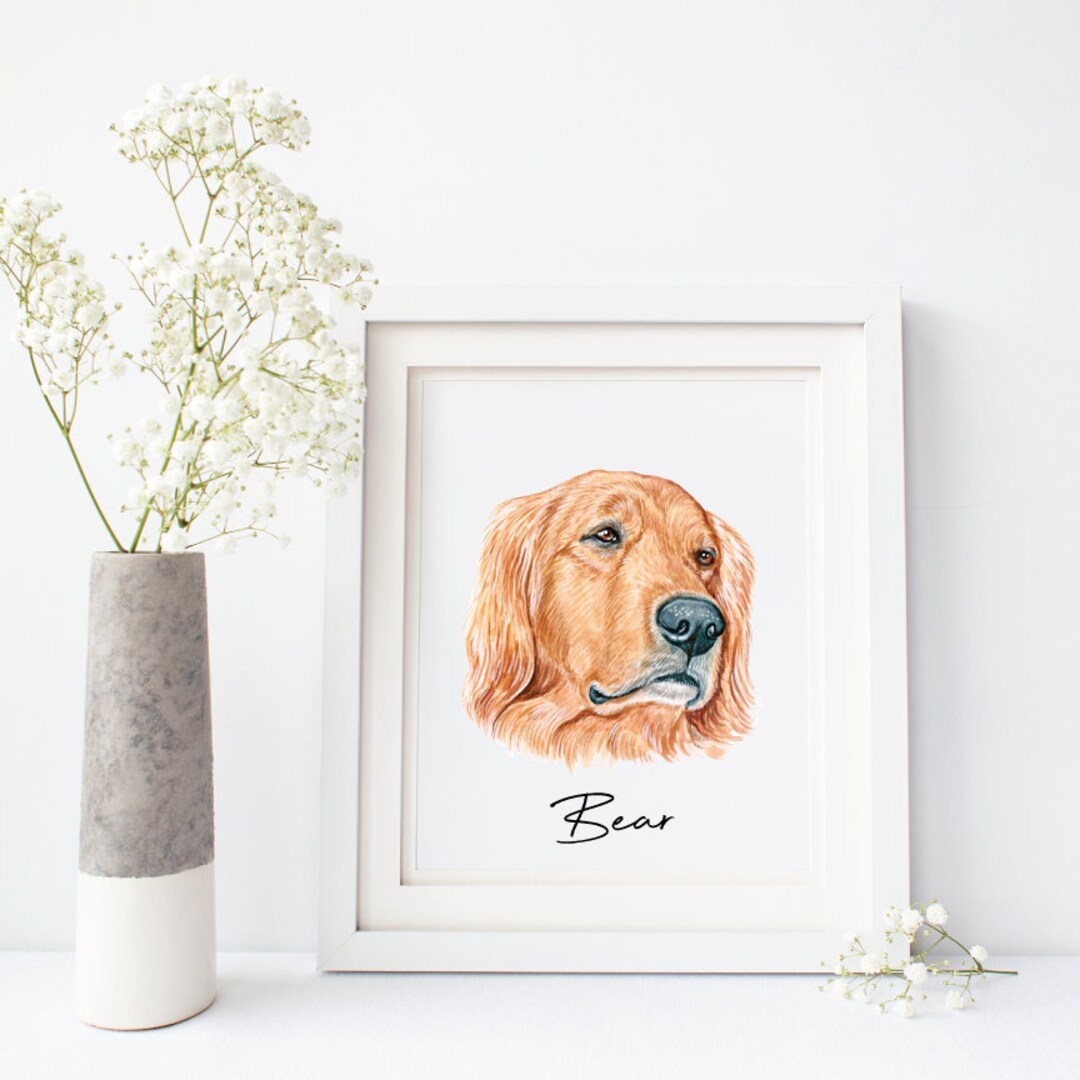 Dog Lovers, Golden Retriever, Dog Wall Art, Dog Prints, Dog Art ...