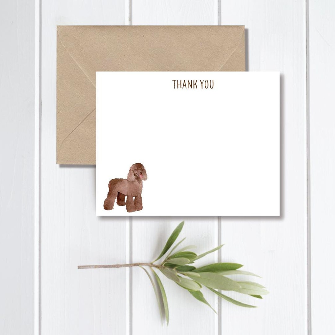 Thank You Notes, Irish Water Spaniel, Note Cards, Irish Water Spaniel ...