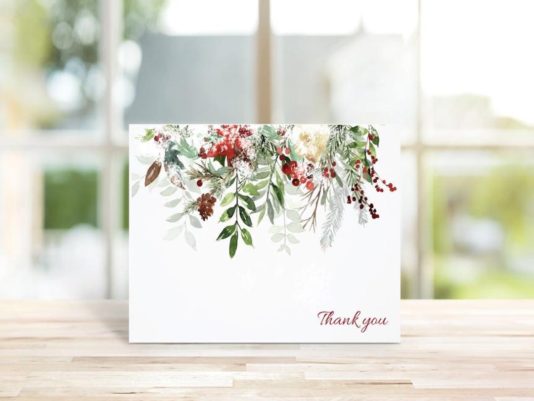 Christmas Thank You Cards - Etsy