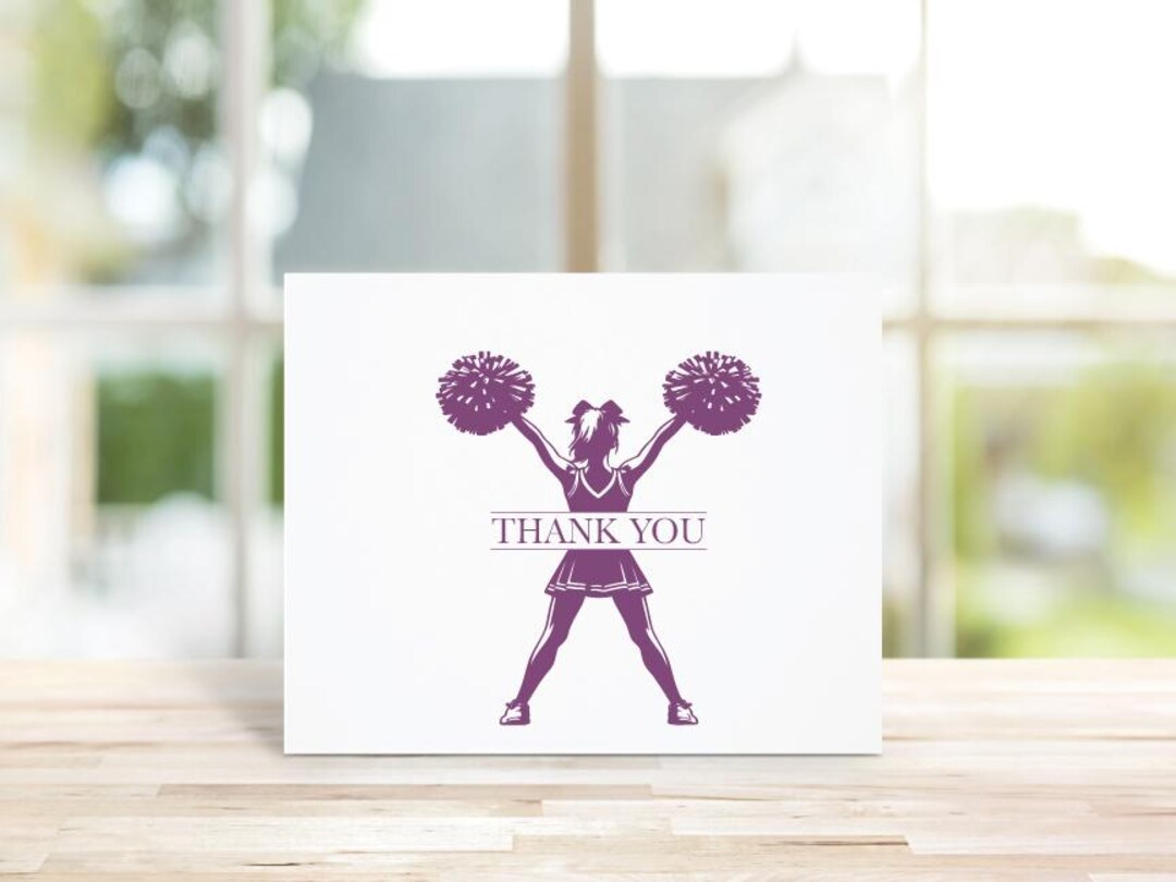 Thank You Cards, Cheerleader, Cheerleader Thank You Cards, Cheer Team ...