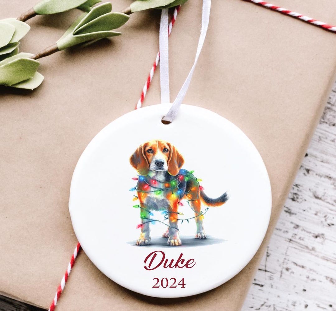 Beagle Christmas Ornament, Dog Christmas Ornament, Dog Lovers ...
