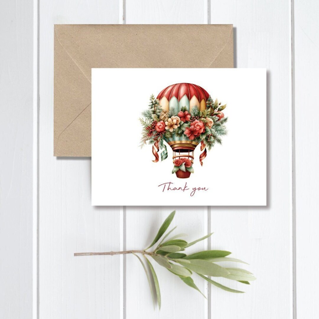 Thank You Cards, Christmas Thank You Cards, Evergreen Tree Cards ...