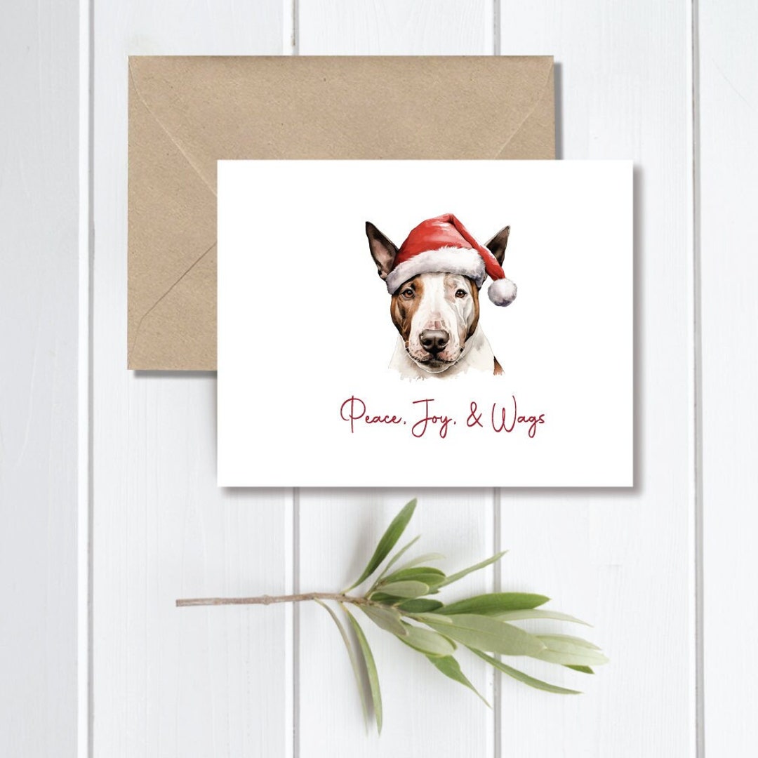 Bull Terrier Christmas Cards, Bull Terrier, Dogs, Dog Stationery, Dog ...