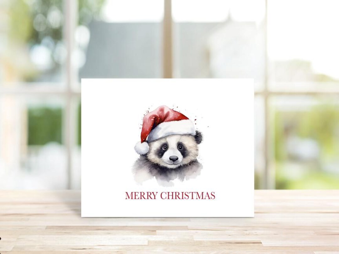 Panda Christmas Cards - Etsy