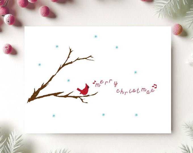 Red Cardinal Christmas Cards Single Card or Boxed Set Holiday Cards ...