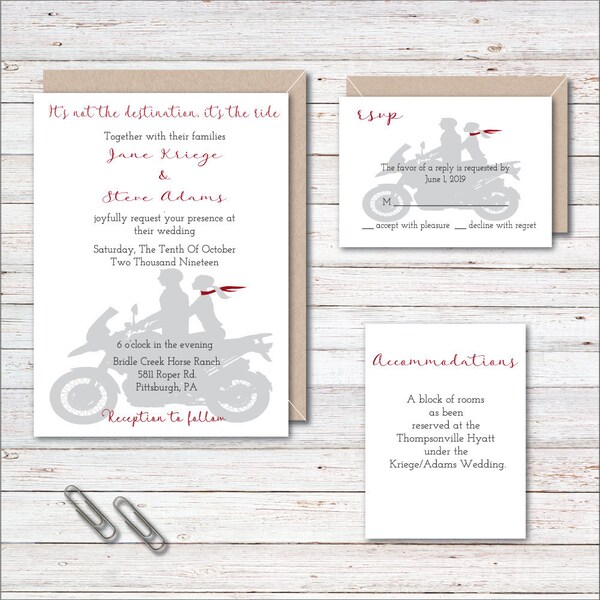 Motorcycle Wedding - Etsy