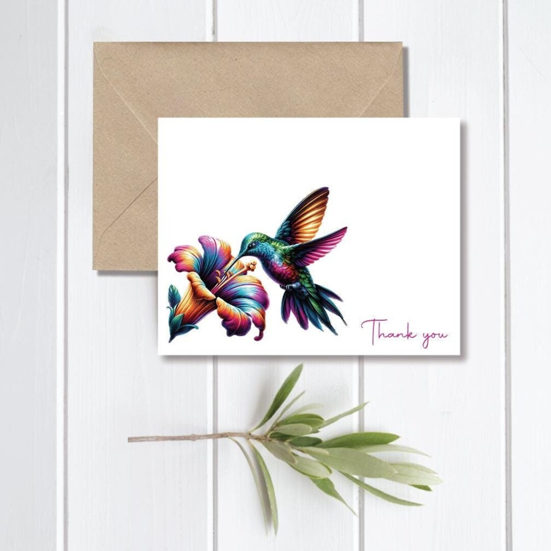 Hummingbird Thank You Cards, Hummingbird Note Cards, Hummingbirds ...