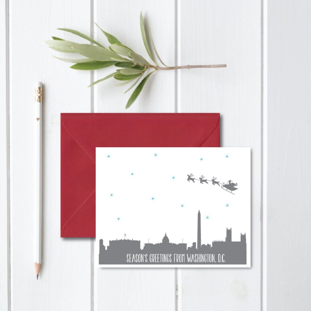 Christmas Cards, Washington, D.C. Christmas Cards, Holiday Cards, Santa ...