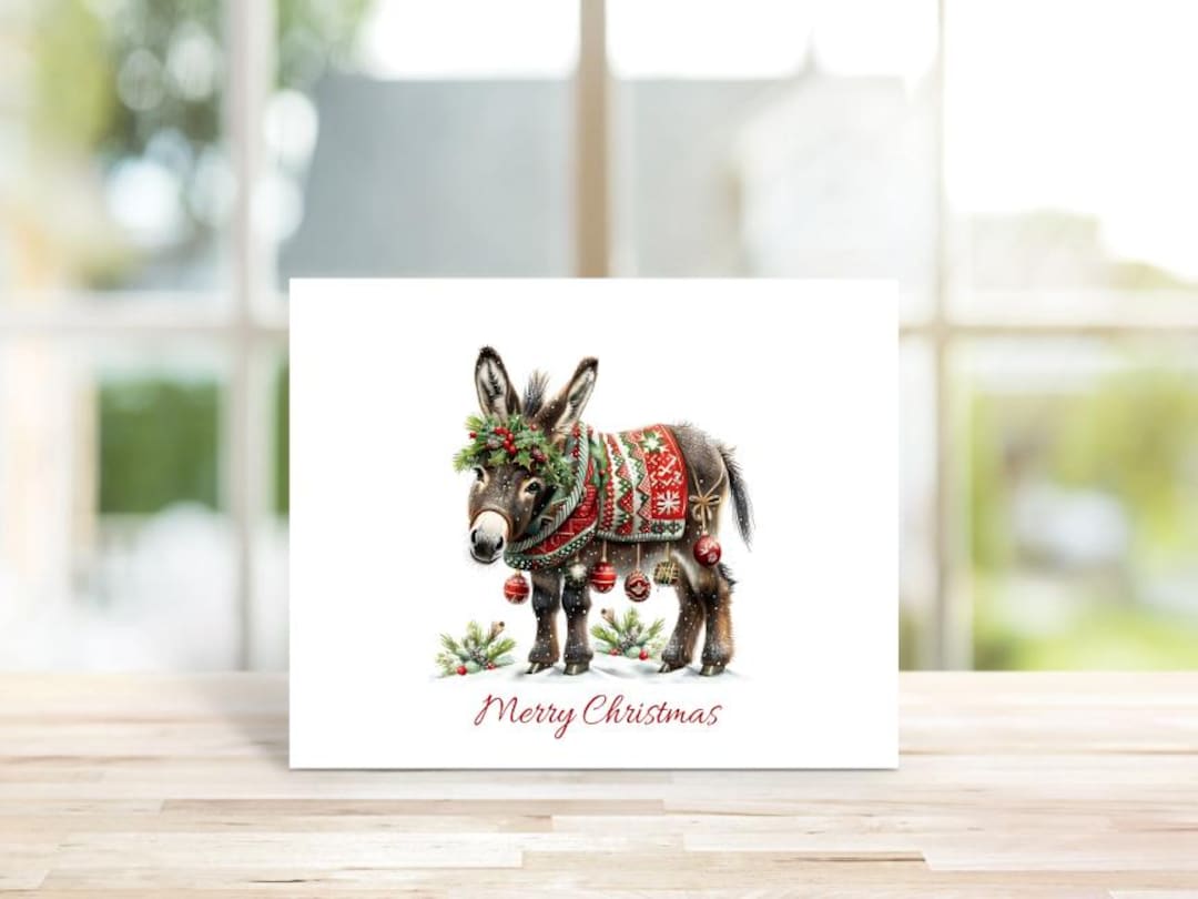 Christmas Cards, Donkey, Holiday Cards, Donkey Christmas Cards ...