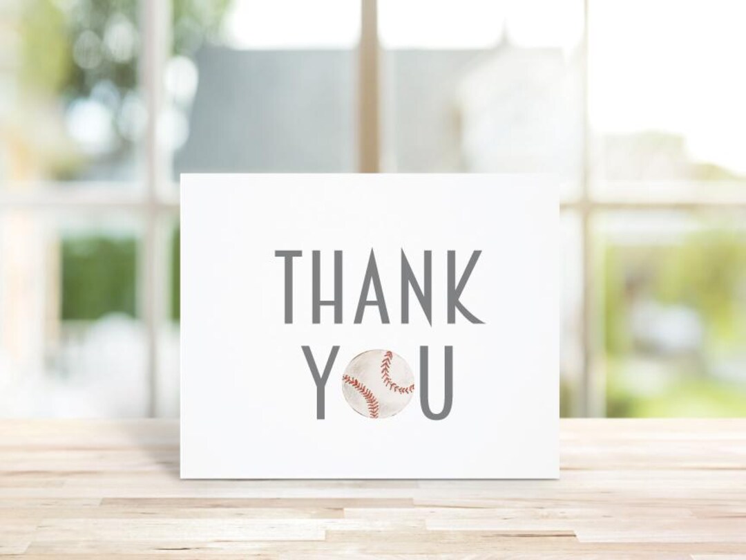 Baseball Thank You Cards - Etsy