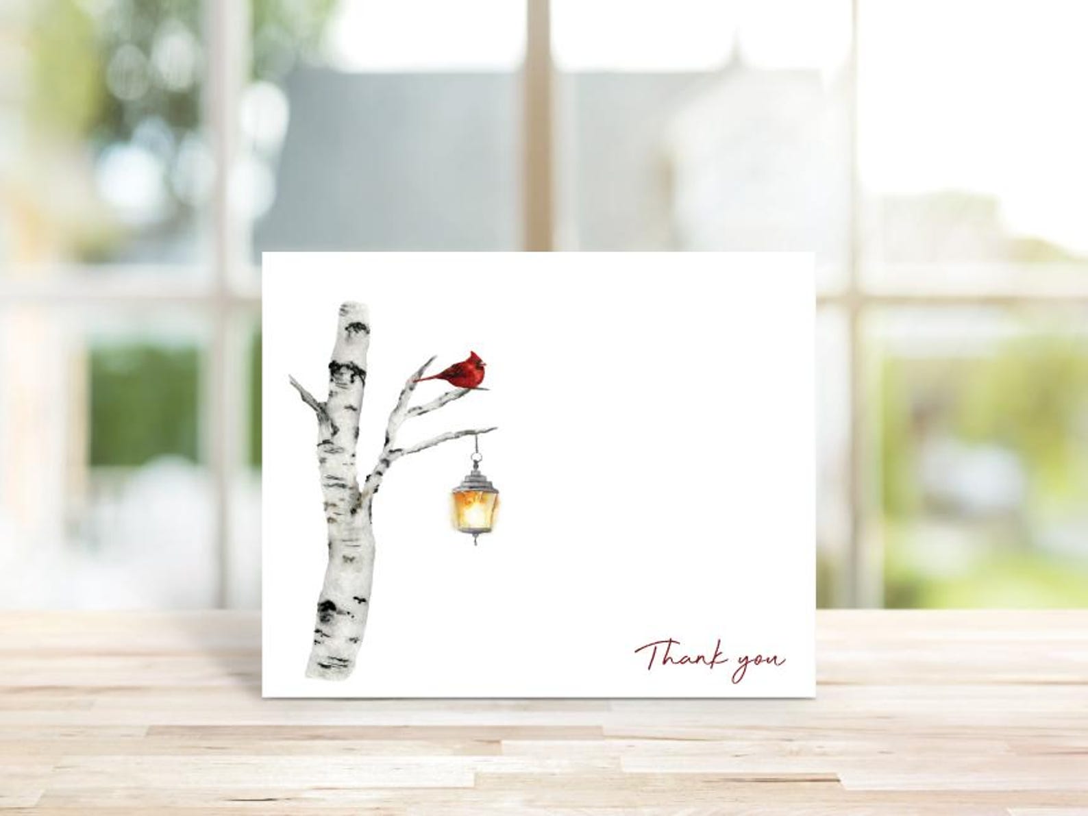 Cardinal Thank You Cards - Etsy
