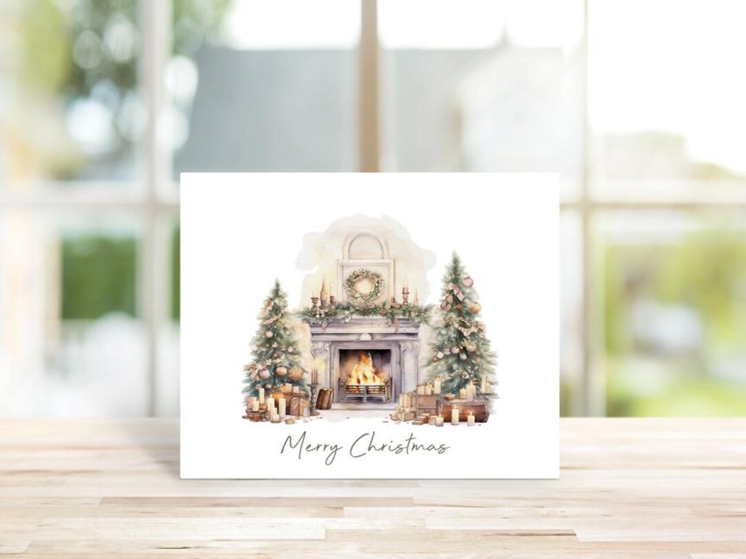 Christmas Cards, Fireplace Christmas Cards, Christmas Cards, Holiday ...