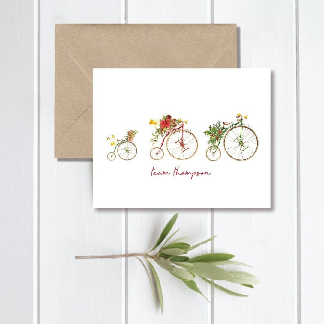 Christmas Cards, Bikes, Bicycles, Holiday Cards, Bicycle Christmas ...