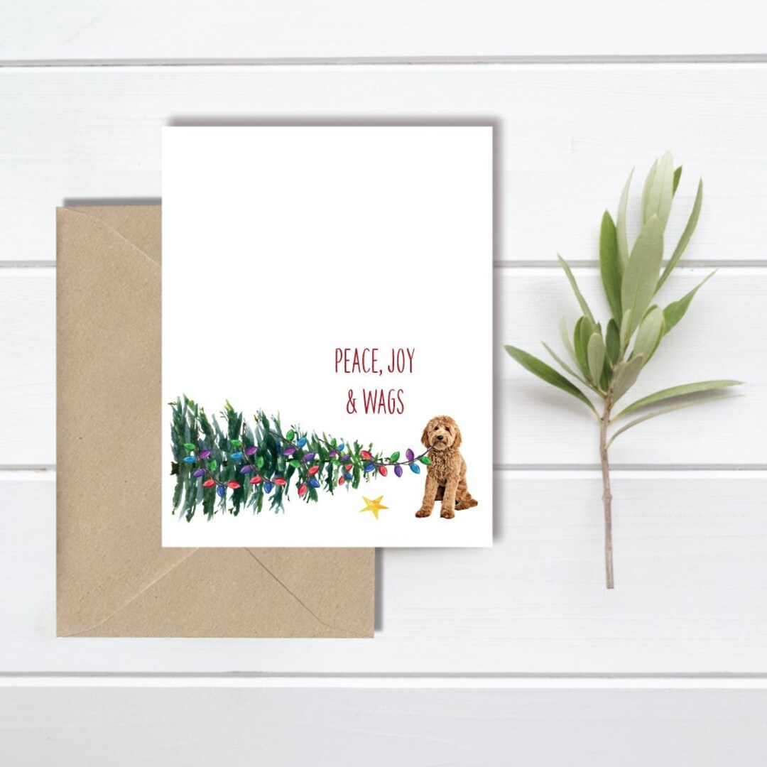 Dog Christmas Card Set: Goldendoodle Holiday Stationery - Etsy