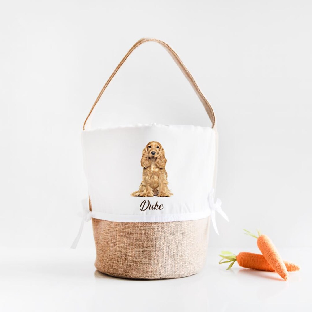 Cocker Spaniel, Easter Basket, Easter Basket for Dog, Personalized ...
