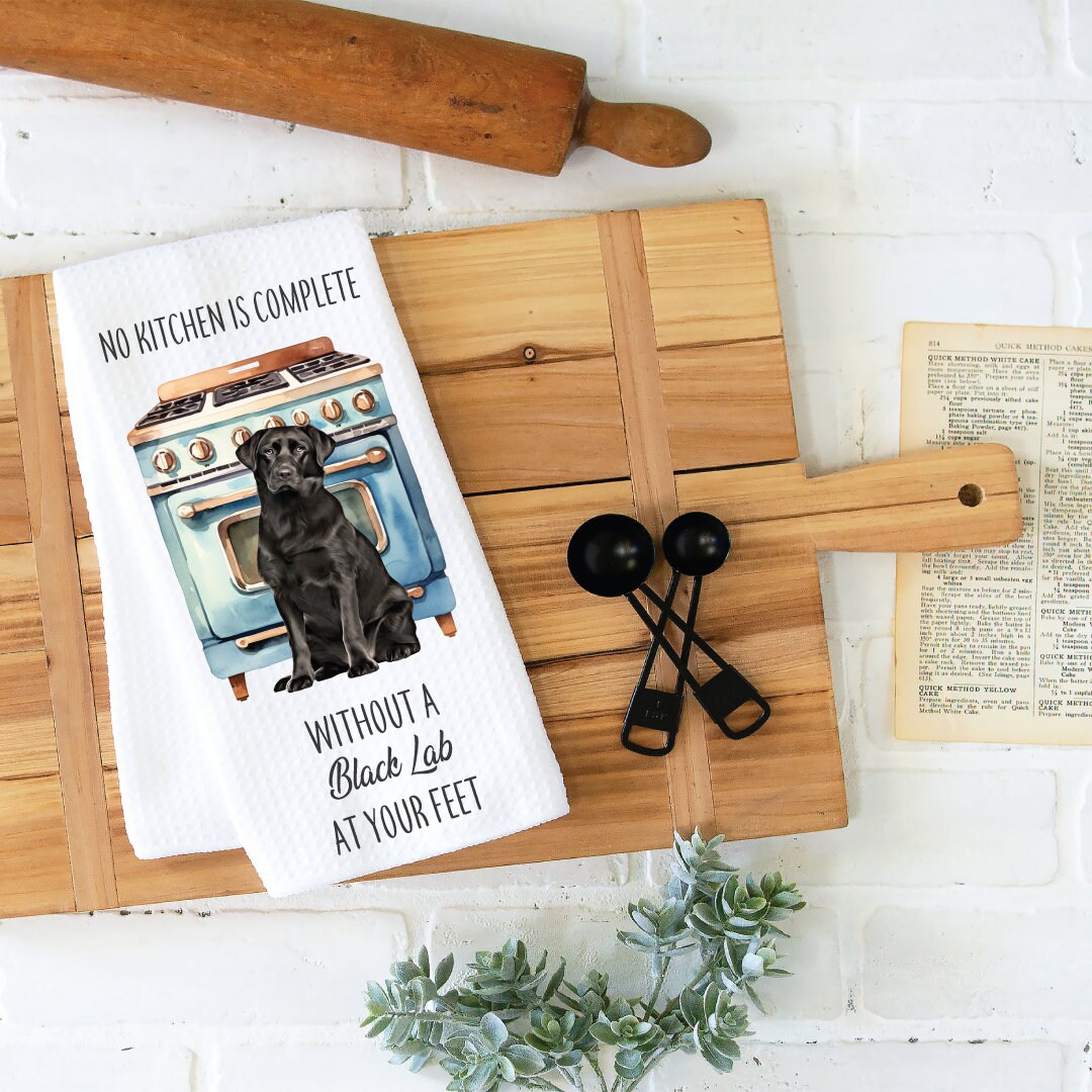 Black Lab, Tea Towel, Kitchen Towel, Dish Towel, Dog Dish Towels, Dog ...