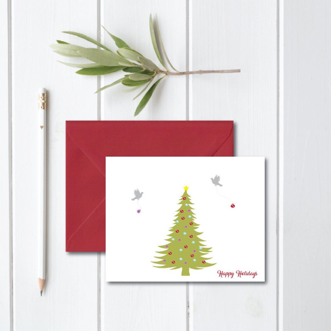 Christmas Cards Christmas Doves Doves Ornaments Holiday - Etsy