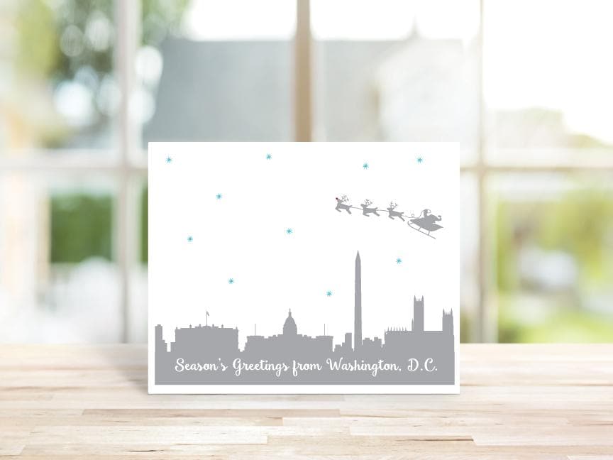 Christmas Cards, Washington, D.C. Christmas Cards, Holiday Cards, Santa ...