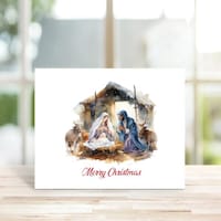 Christian Christmas Card, Religious Rosary Christmas Card, Catholic ...