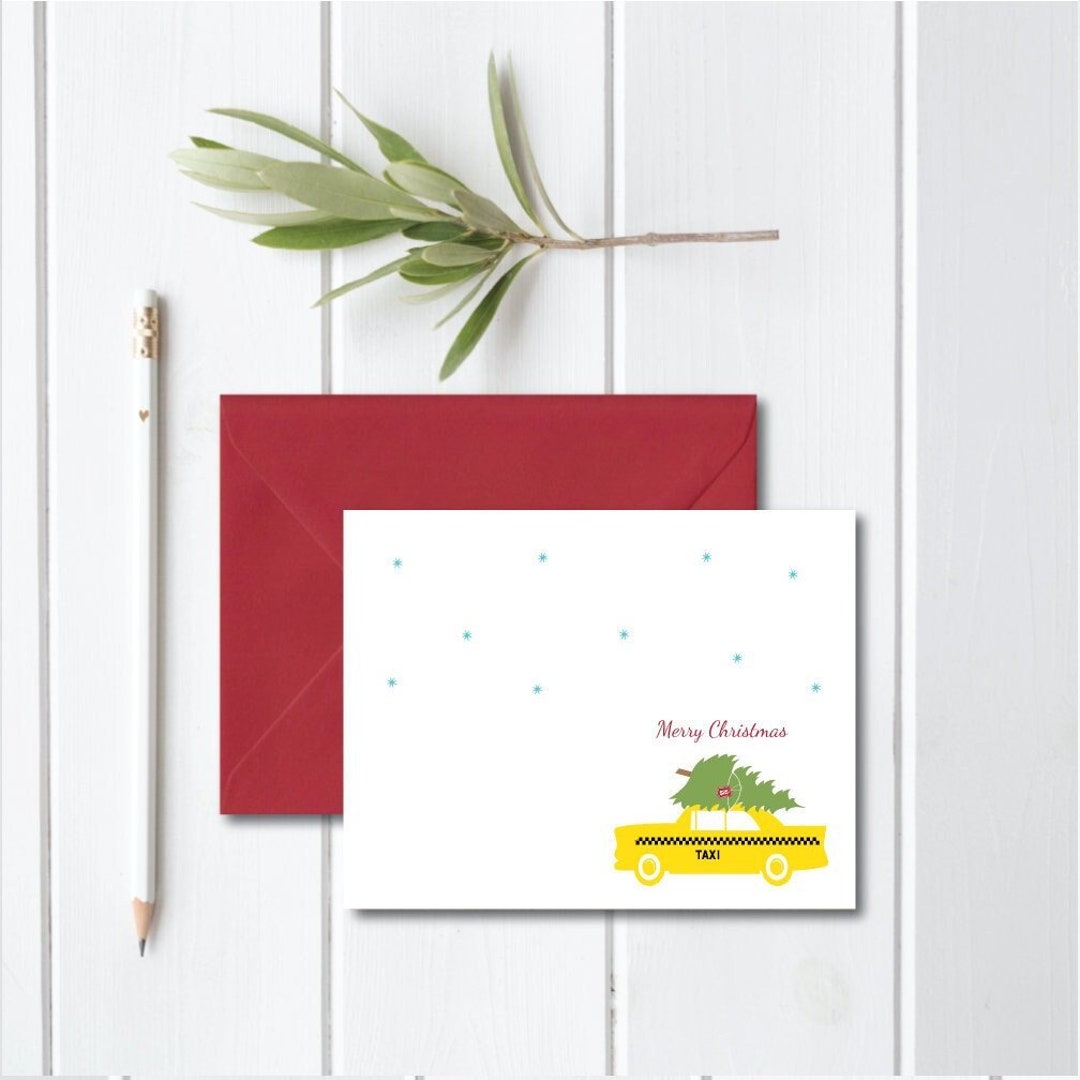 Christmas Cards, Taxi, NYC, Holiday Cards, Christmas Tree, Holiday ...
