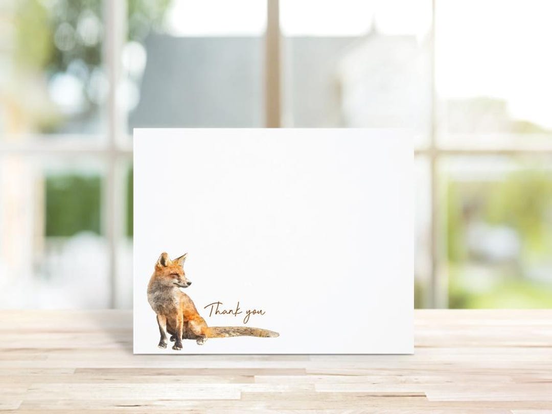 Fox, Fox Thank You Cards, Fox Note Cards, Bear, Thank You Cards, Fox ...