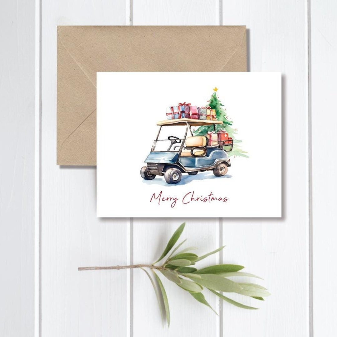 Golf Christmas Cards, Golf Themed Cards, Christmas Cards, Golf Lovers ...