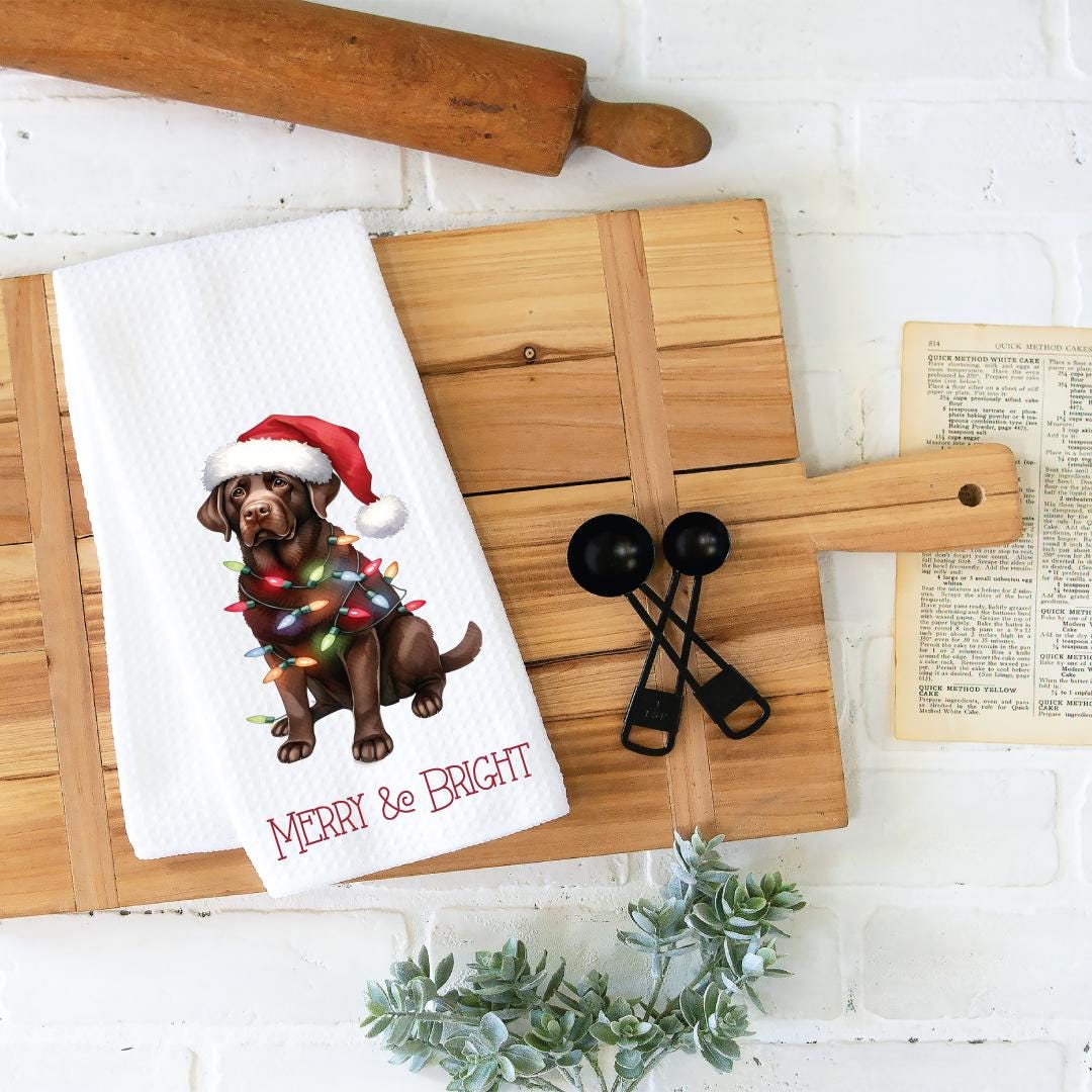 Chocolate Lab, Tea Towel, Kitchen Towel, Dish Towel, Dog Dish Towels ...