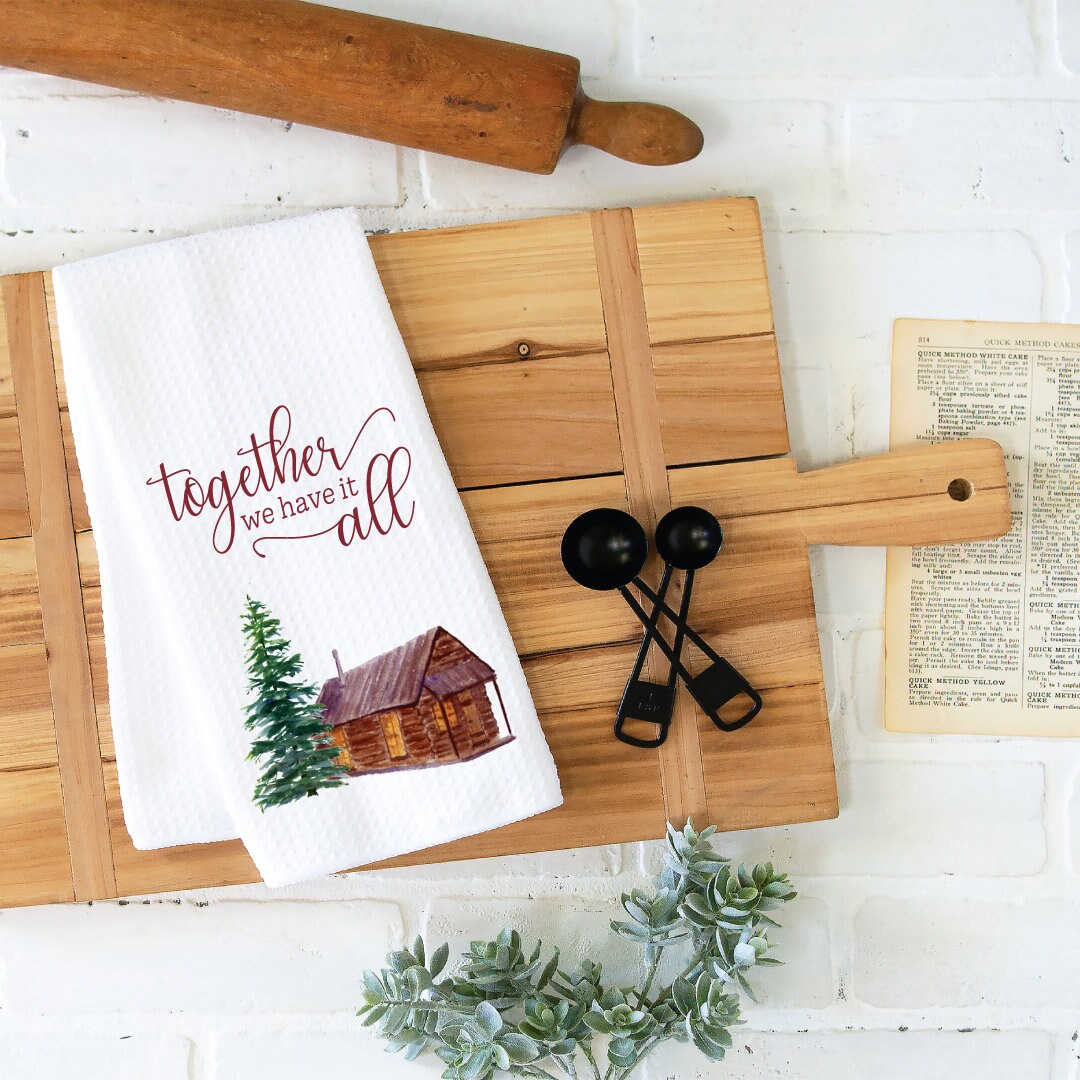 Cabin Tea Towel, Kitchen Towel, Dish Towel, Country Dish Towels ...