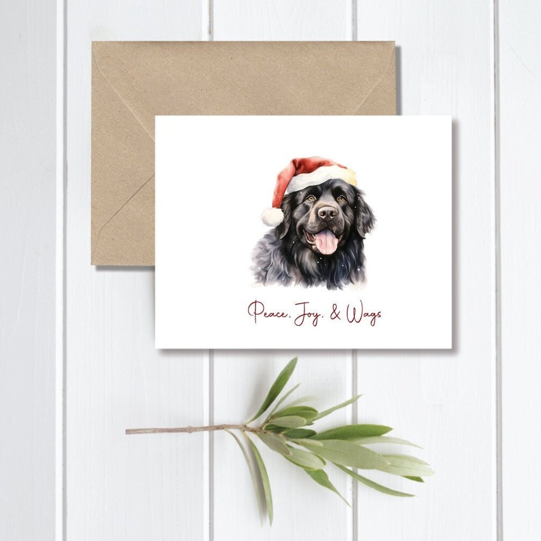 Newfoundland Dog Christmas Cards, Holiday Card Set, Dogs, Dog ...